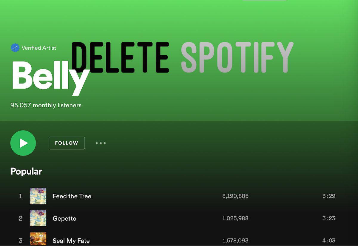 Belly Make DELETE SPOTIFY Their Spotify Header While Exploring 
